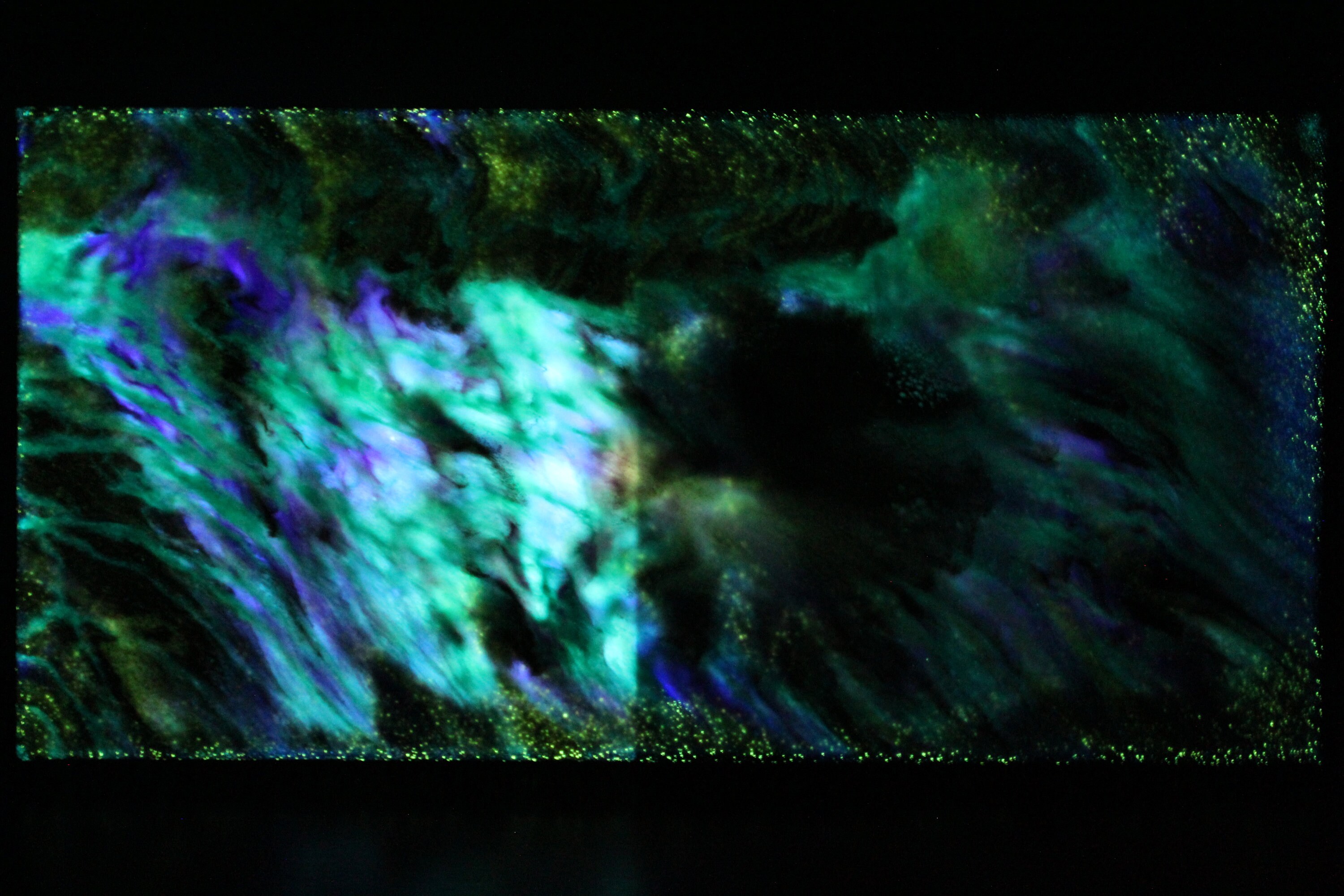 20x10 'purplemint Electric Eel' Golden Glow in the Dark Epoxy Resin ...