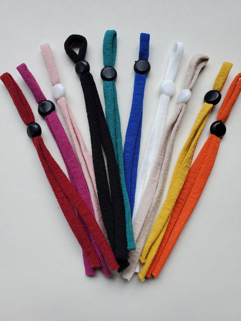 Bag of 20 Adjustable Elastic Ear Loops With Cord Stopper for Face Mask ...