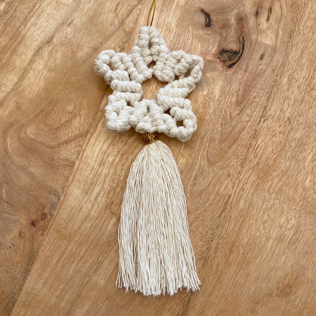 Macramé Shooting Star Christmas Decoration - Etsy