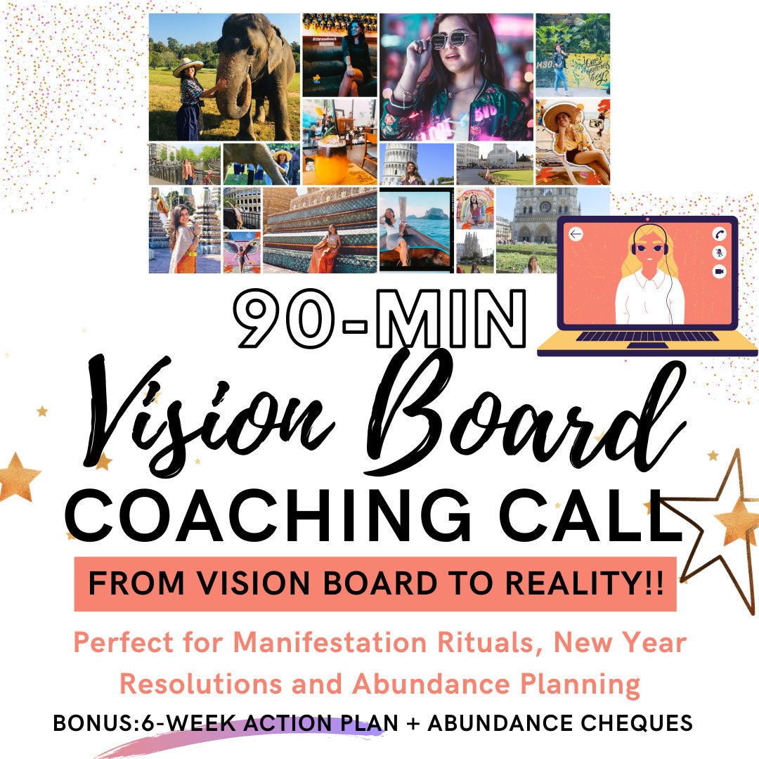 Vision Board Coaching Call Manifest dream life Goal | Etsy
