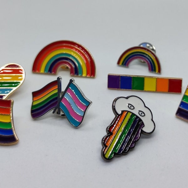 Rainbow Pins - Etsy