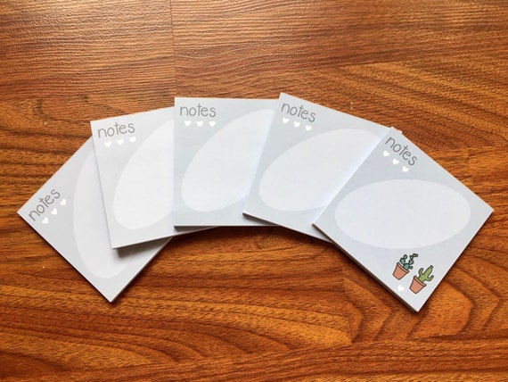 Cactus Plant Note Pad Cute Succulent to Do List Memo Pad | Etsy