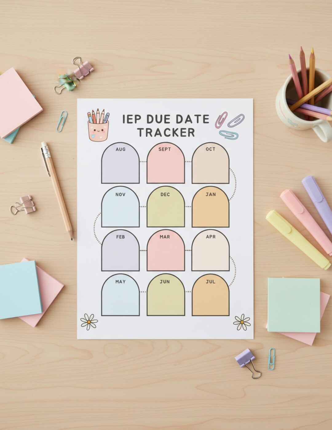 IEP Due Date Tracker Printable | Special Education Teacher Organizer ...