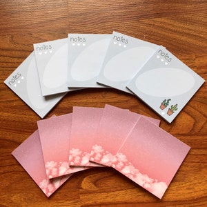 Dreamy Cloud Note Pad, Cute Memo Pad Stationery, Stars Night Sky Notes ...