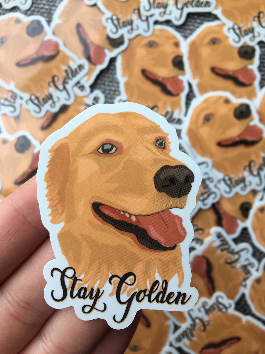 Golden Retriever Stay Golden Sticker, Pet Cute Dog Breed Funny ...