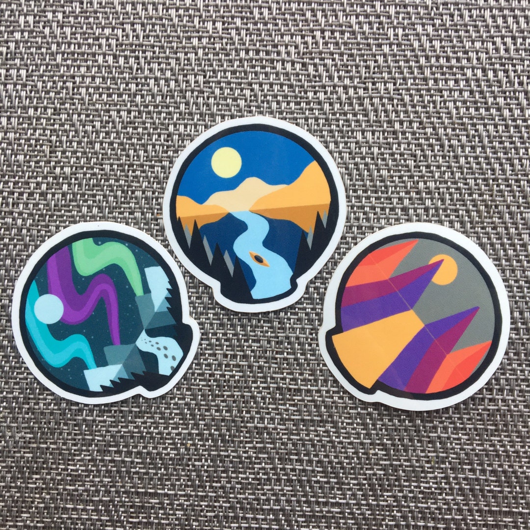 Nature Sticker 3 PACK Beautiful Outdoor Scenery Vinyl - Etsy