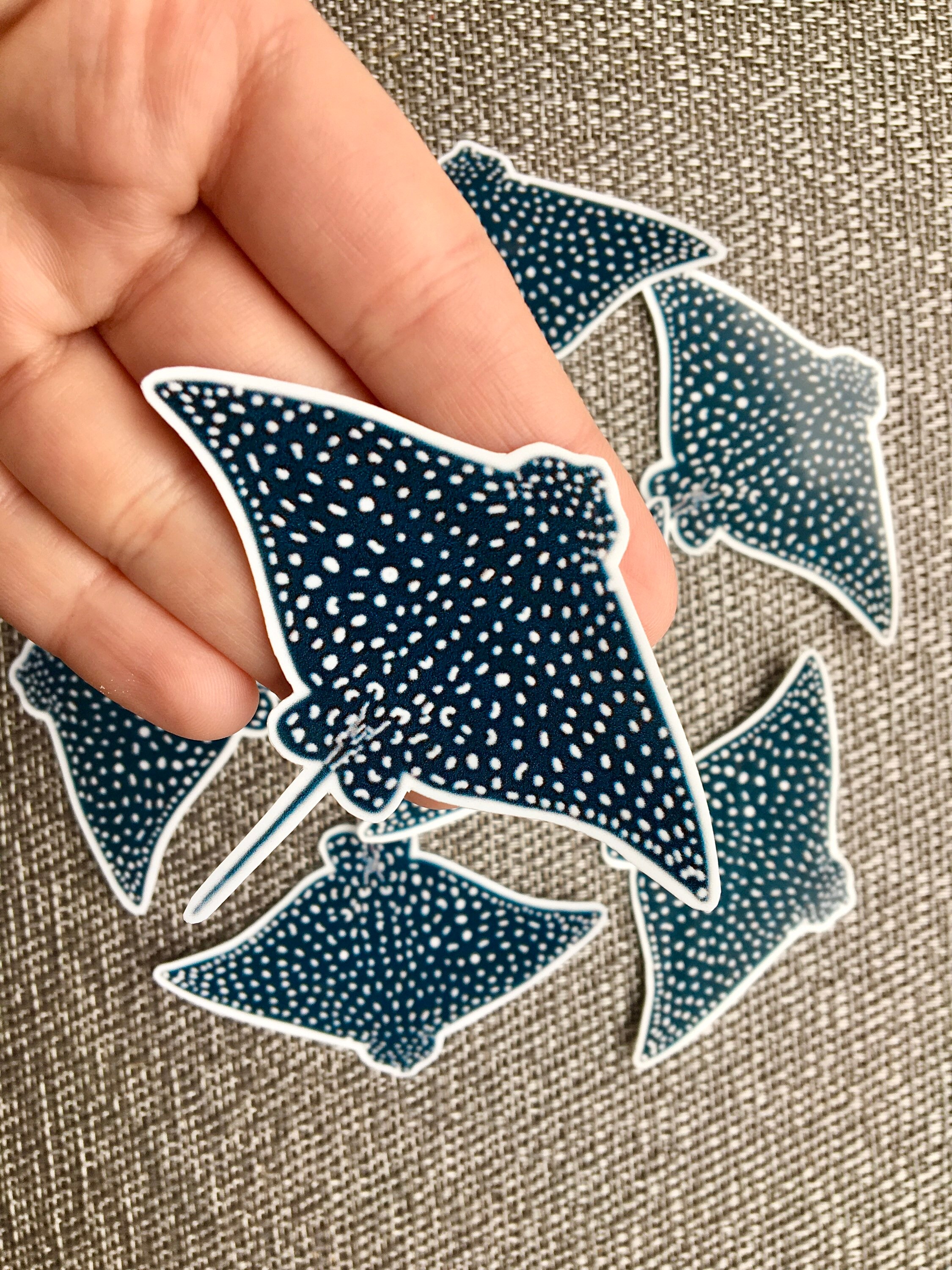 Manta Ray Waterproof Sticker Vinyl Spotted Eagle Ray Stingray - Etsy