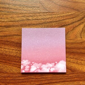 Dreamy Cloud Note Pad, Cute Memo Pad Stationery, Stars Night Sky Notes ...