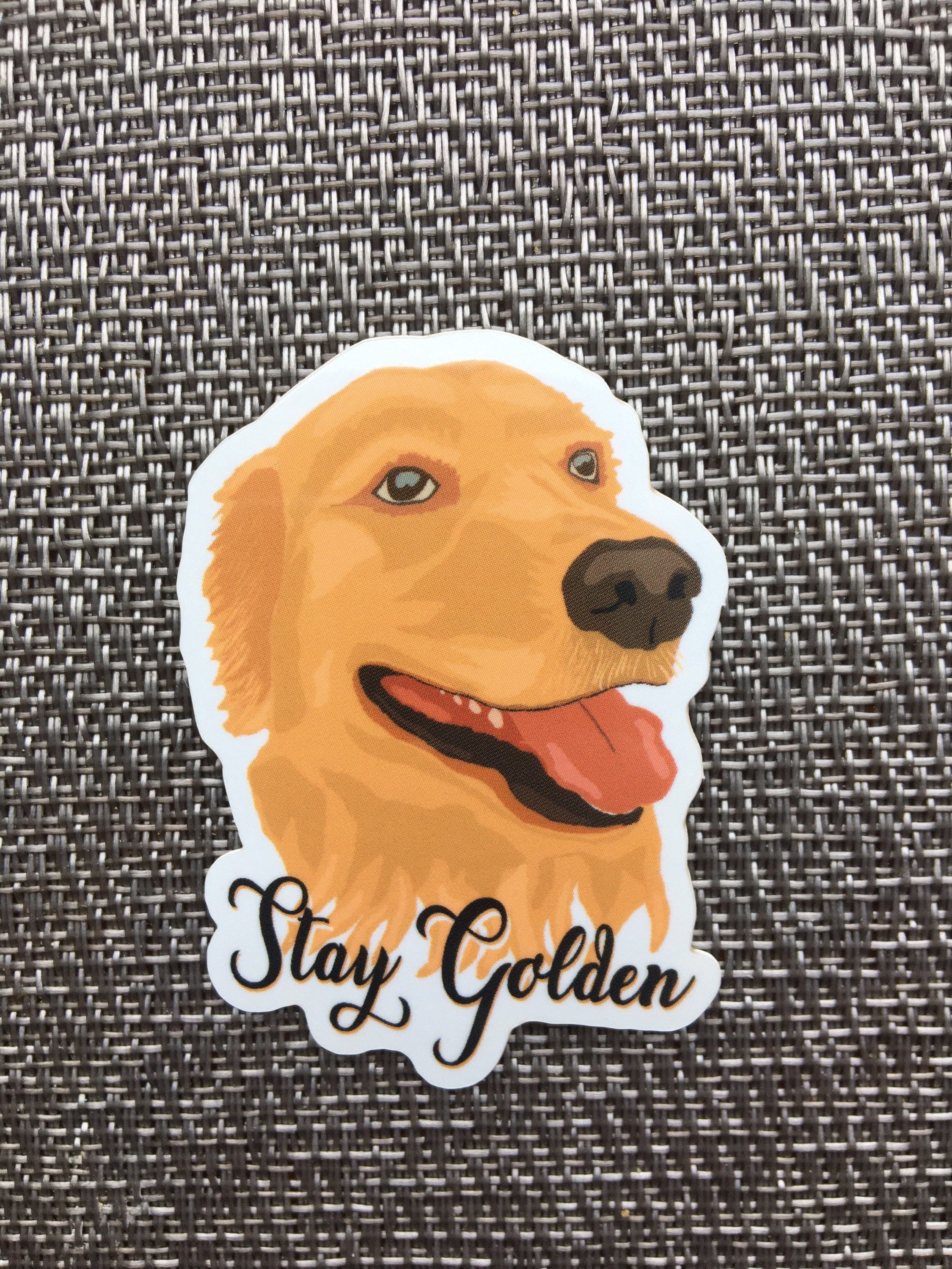 Golden Retriever Stay Golden Sticker Pet Cute Dog Breed Funny - Etsy UK