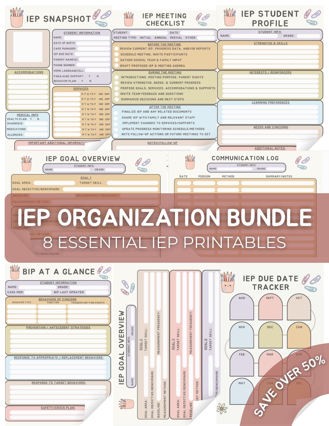 IEP Organization Ultimate Bundle | Printable Special Education Teacher ...