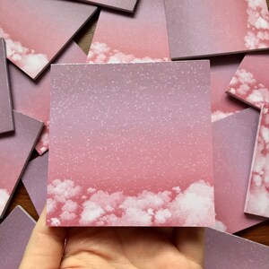 Dreamy Cloud Note Pad, Cute Memo Pad Stationery, Stars Night Sky Notes ...