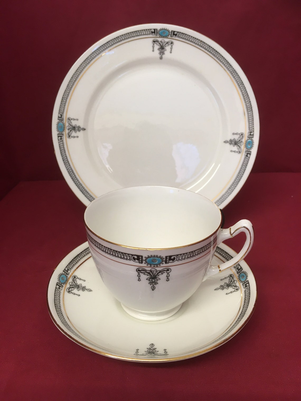 Antique Art Nouveau Star China Paragon Trio Pattern 634948 - Etsy UK