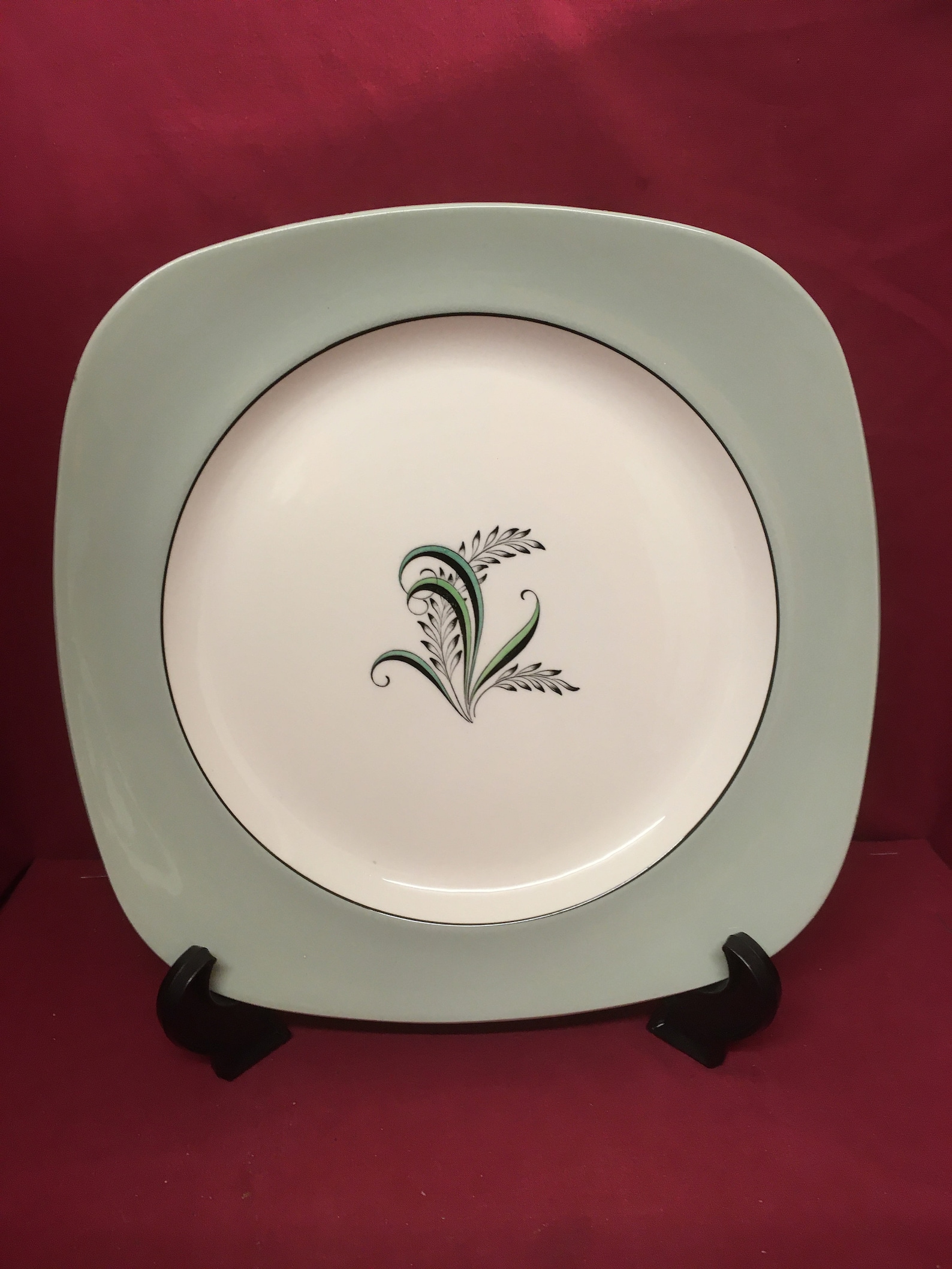 A Vintage Copeland Spode Bone China Square Cake Plate, Olympus Pattern ...