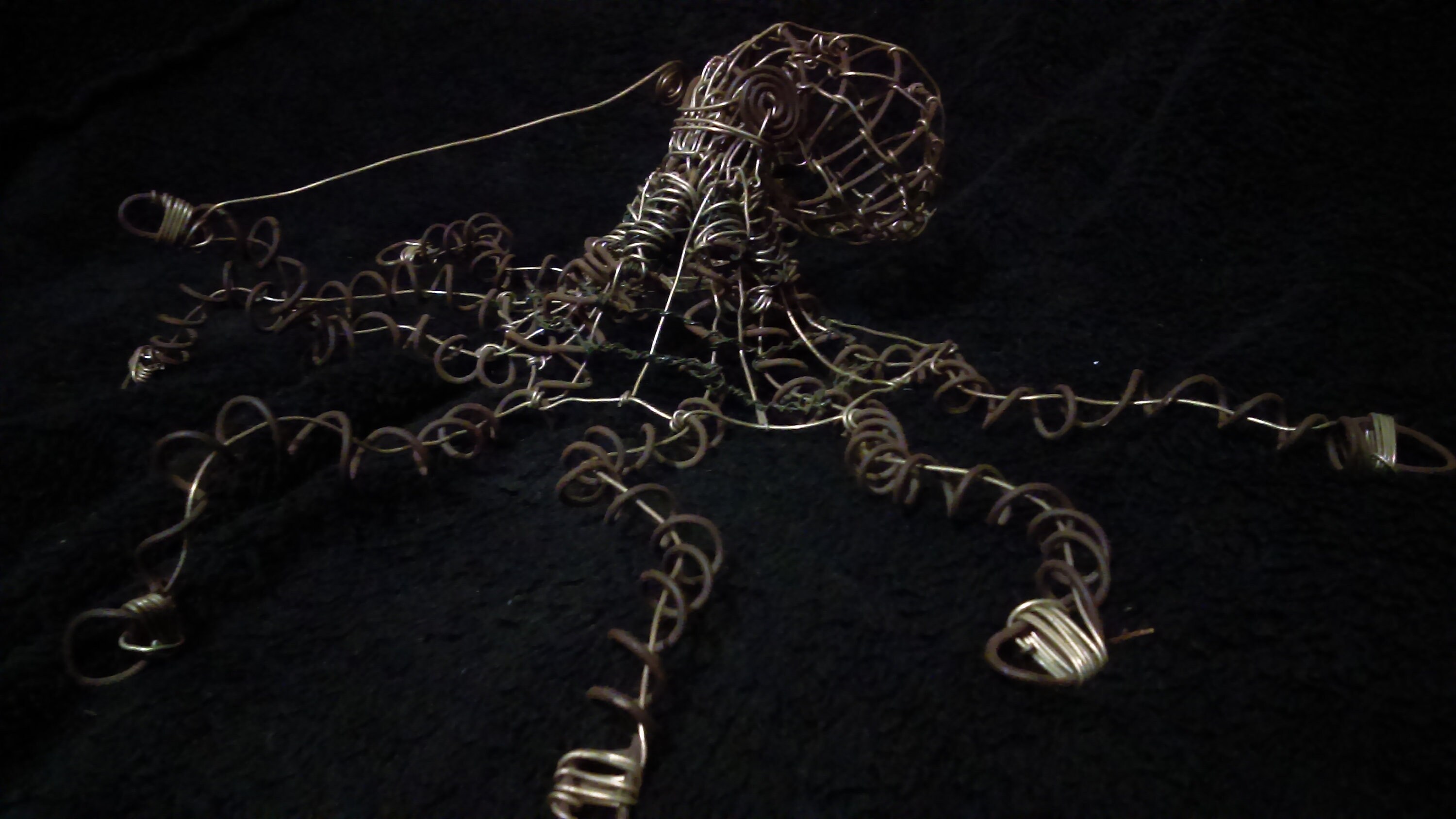 Octopus W/ Monocle Wire Art | Etsy