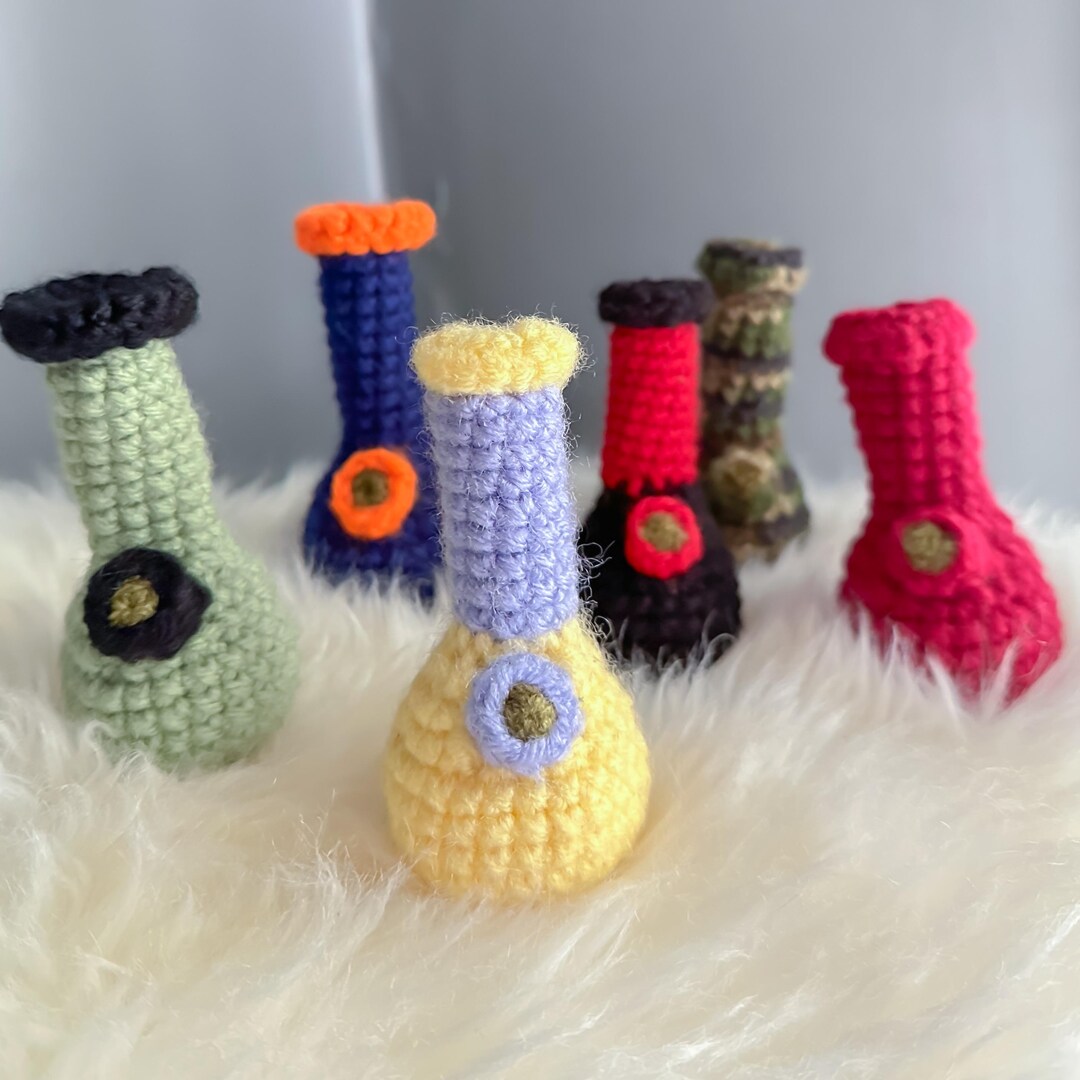 420 Cat Toys Crochet Bongs With Natural Catnip & Silver Vine - Etsy