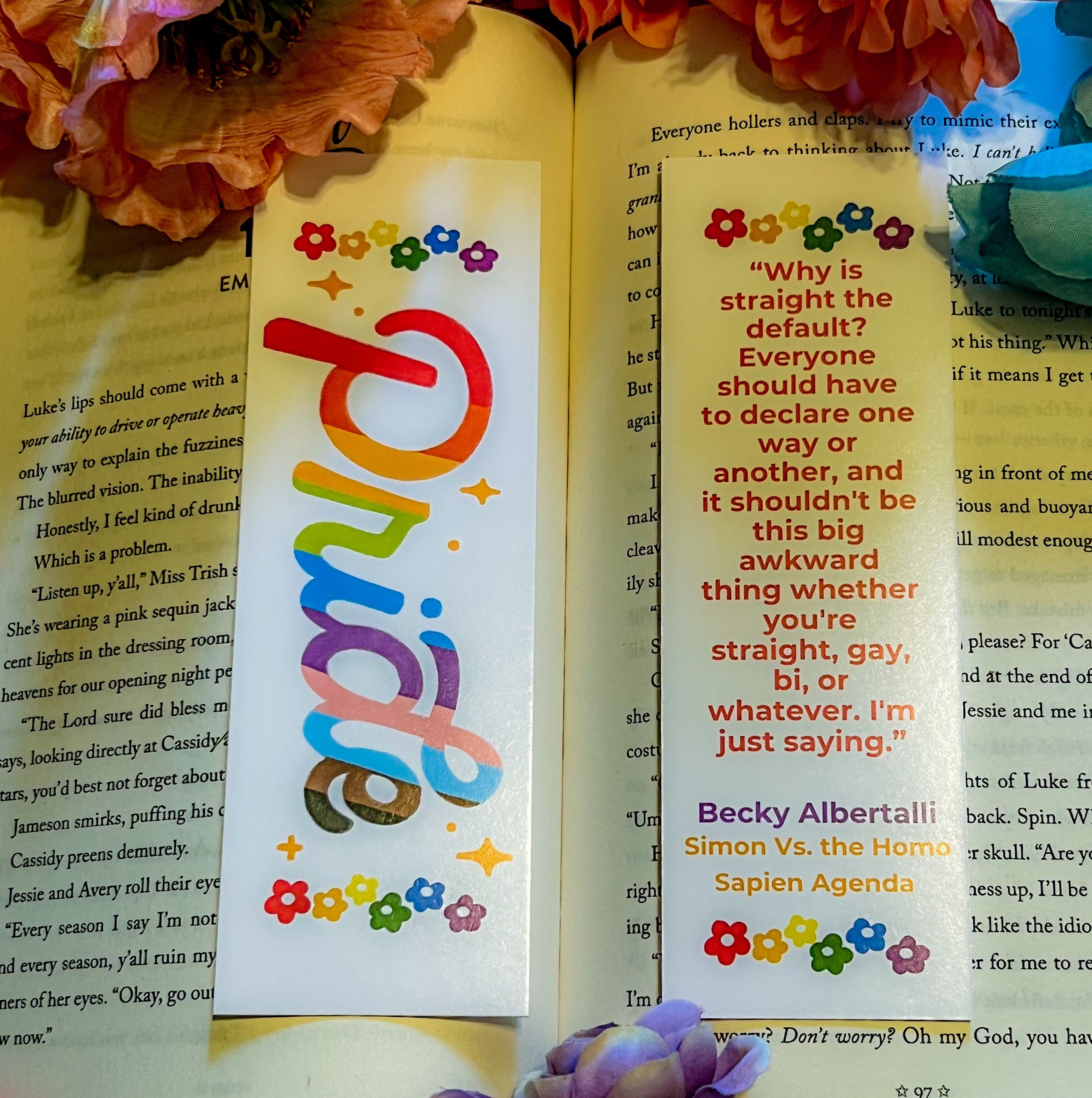 Pride Bookmarks Set of Five: 6x2 Double Sided; Aromantic, Read Pride ...