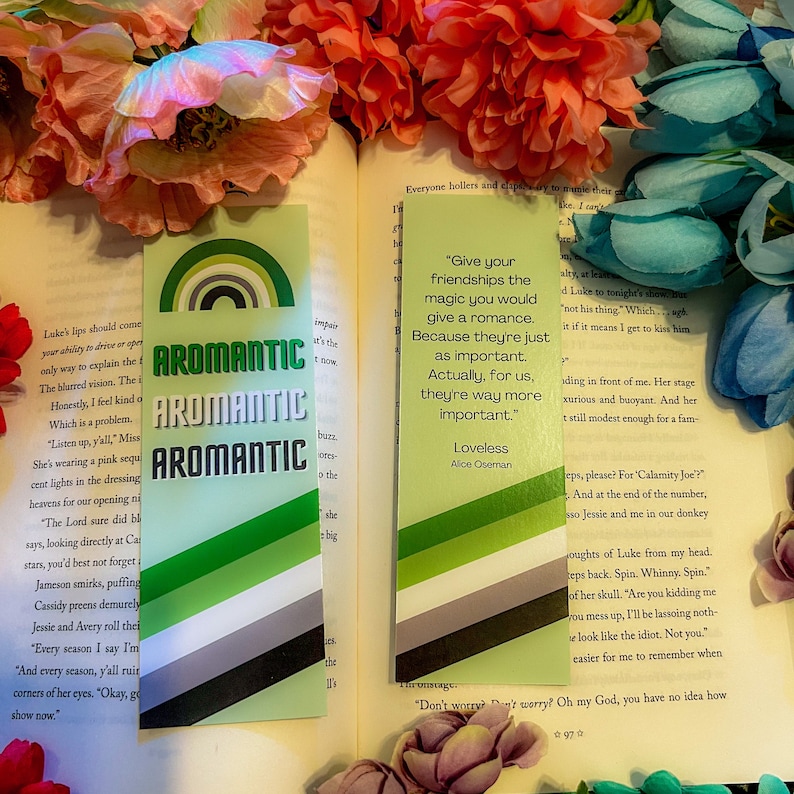 Pride Bookmarks Set of Five: 6x2 Double Sided; Aromantic, Read Pride ...
