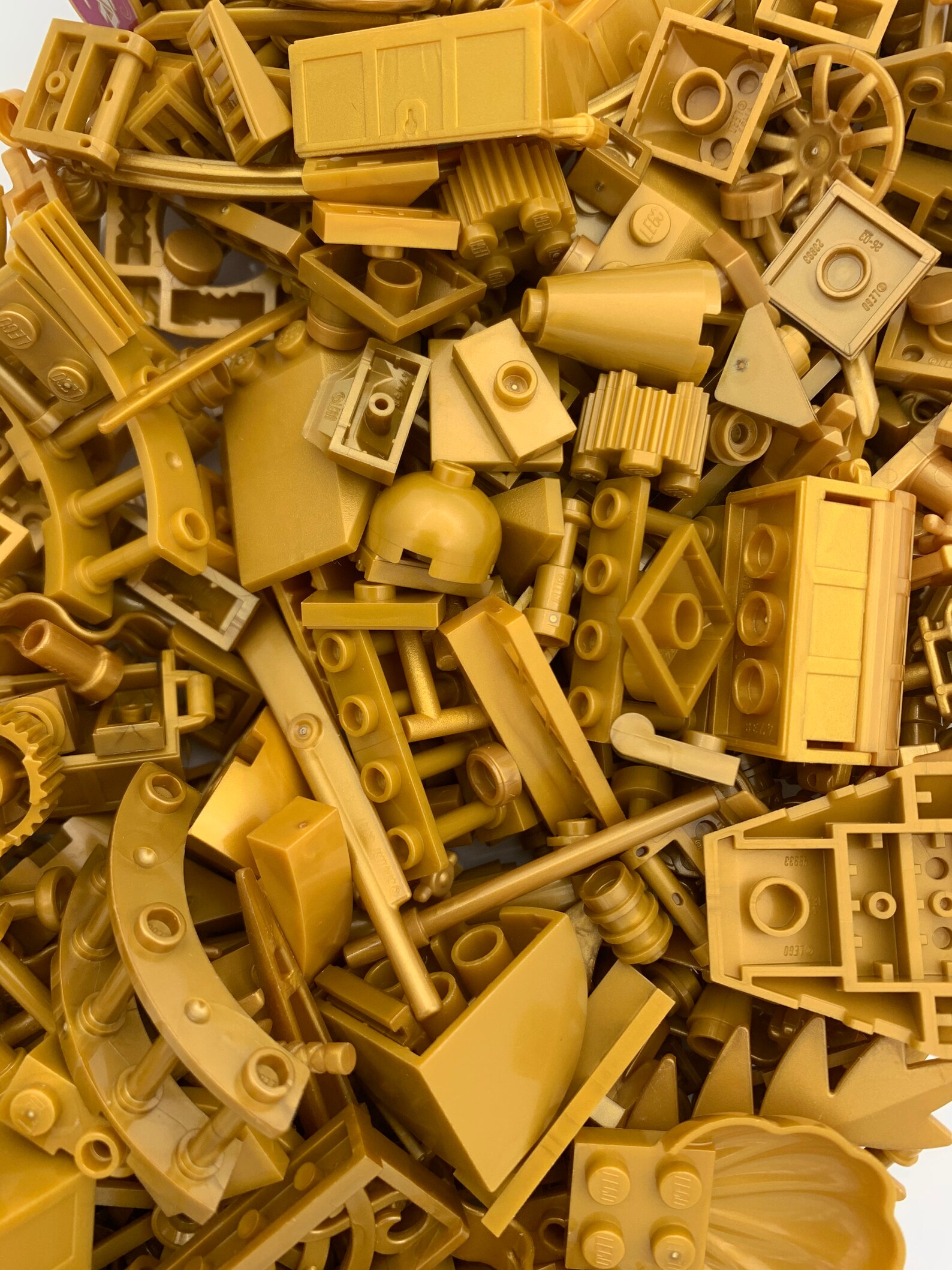 LEGO® Gold Bulk Lot-100 count Parts Finishing Pieces | Etsy