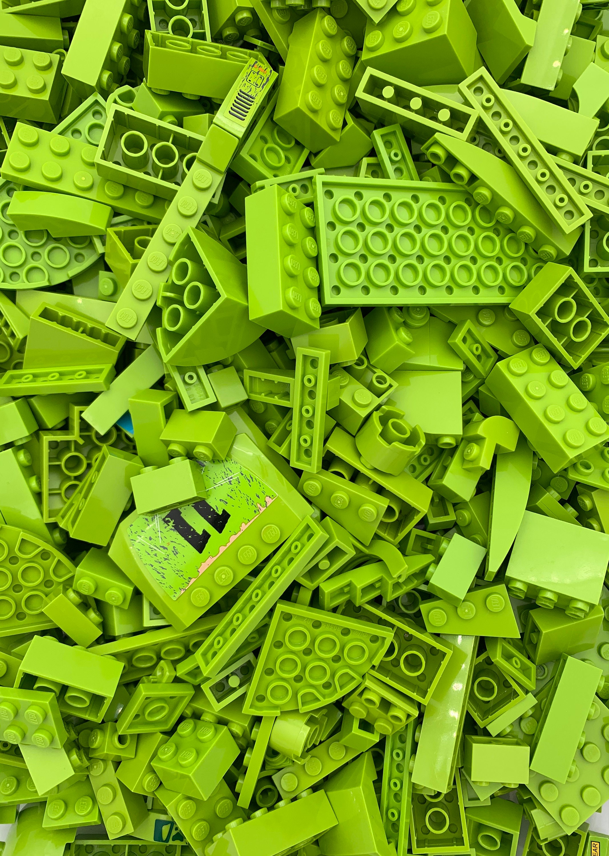 LEGO® Lime Green Bulk Lot-100 count Parts Pieces Blocks | Etsy