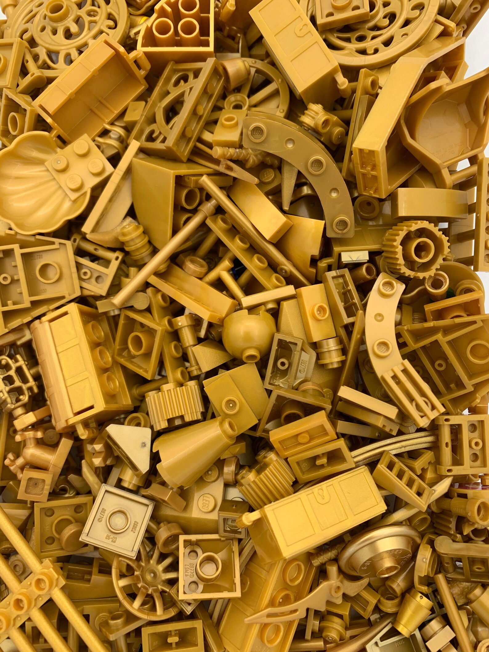 LEGO® Gold Bulk Lot-100 count Parts Finishing Pieces | Etsy