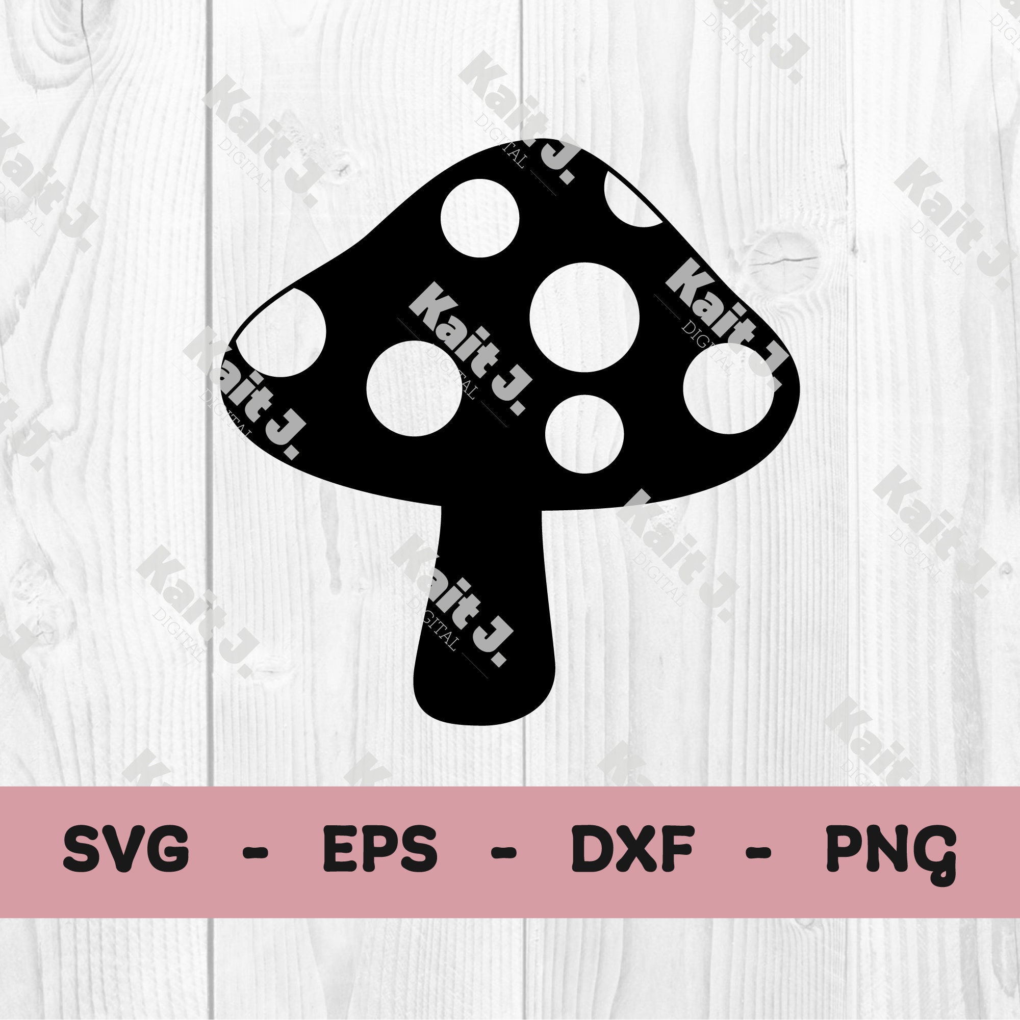 Cute Mushroom SVG File, Downloadable File for Cricut, Simple Toadstool ...
