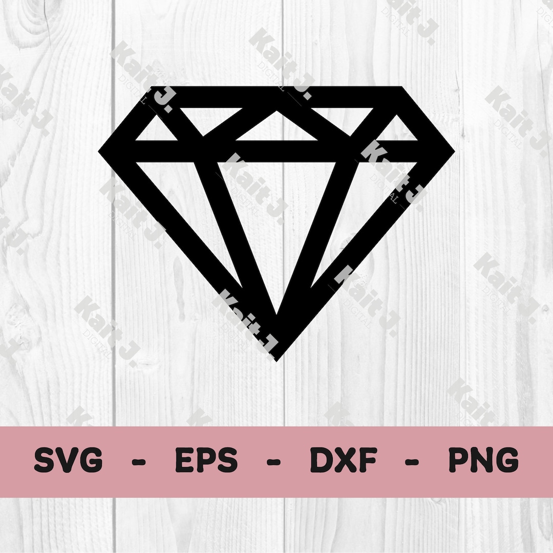 Diamond SVG File Instant Download for Cricut Diamond Gemstone Svg, Dxf ...