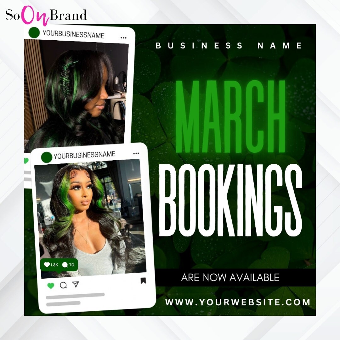 March Booking Flyer, St Patricks Day Sale Flyer, St Patricks Day Flyer ...