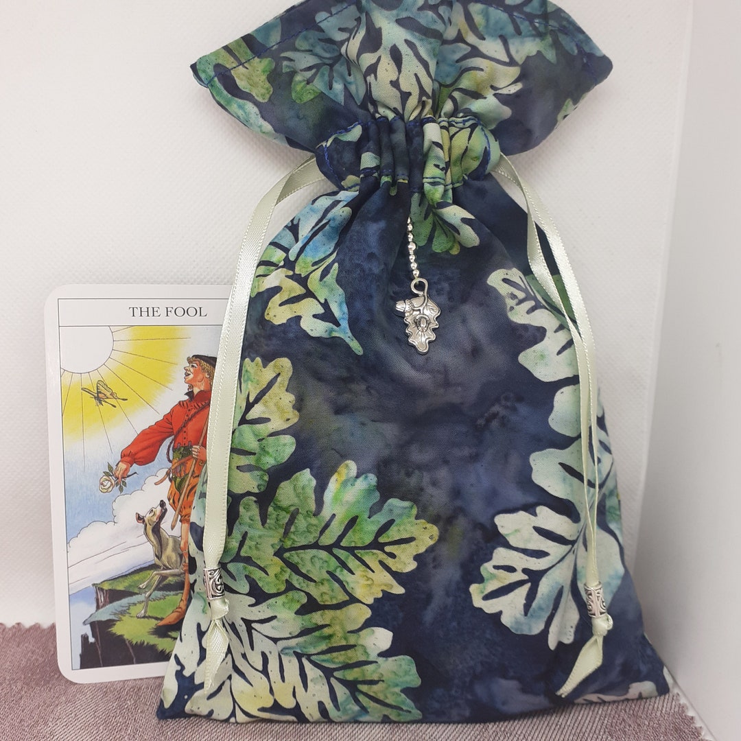 Deluxe Tarot Cards Pouch Bag, Lined Pouch, Handmade -oak Leaf- Charm ...