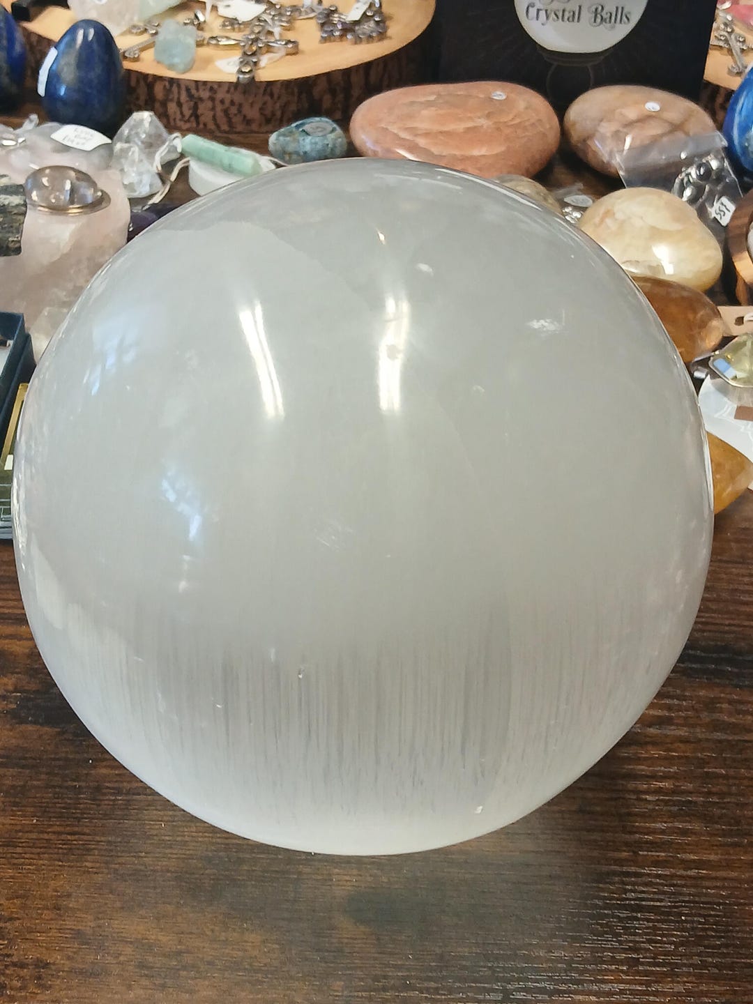 Selenite-extra Large Sphere- 15 Cm-polished-enhances Intuition- Psychic ...