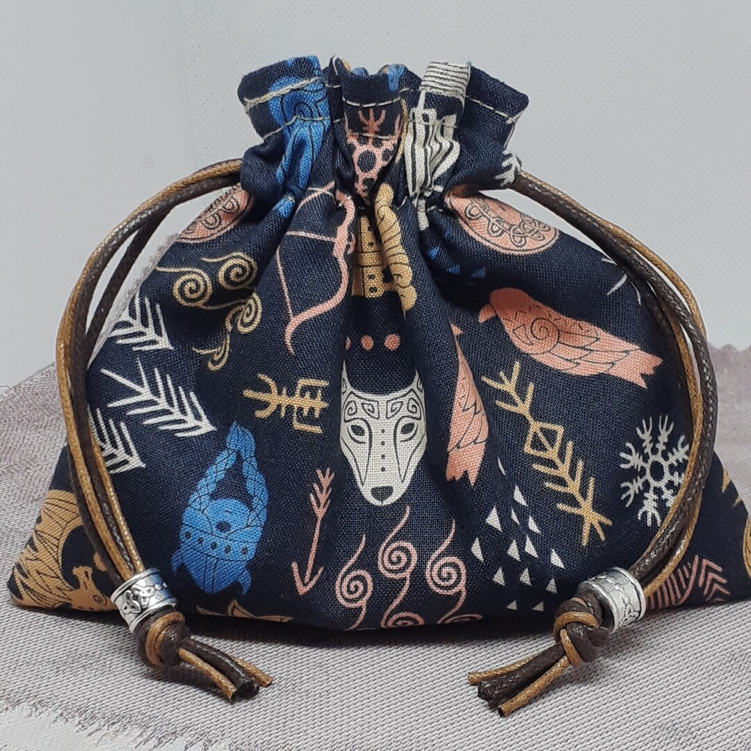 Runic Dice Pouch Bag: Deluxe Ogham Runes, Handmade - Etsy