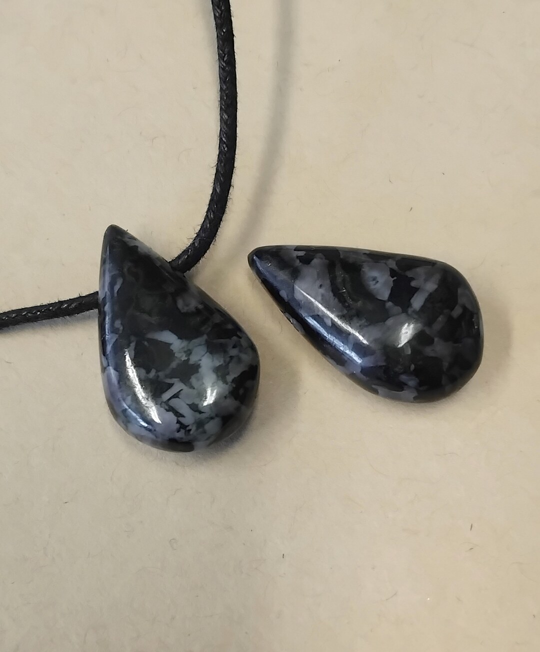 Indigo Gabbro Pendant Necklace- Cord - Gift-yourself- Friends-family ...