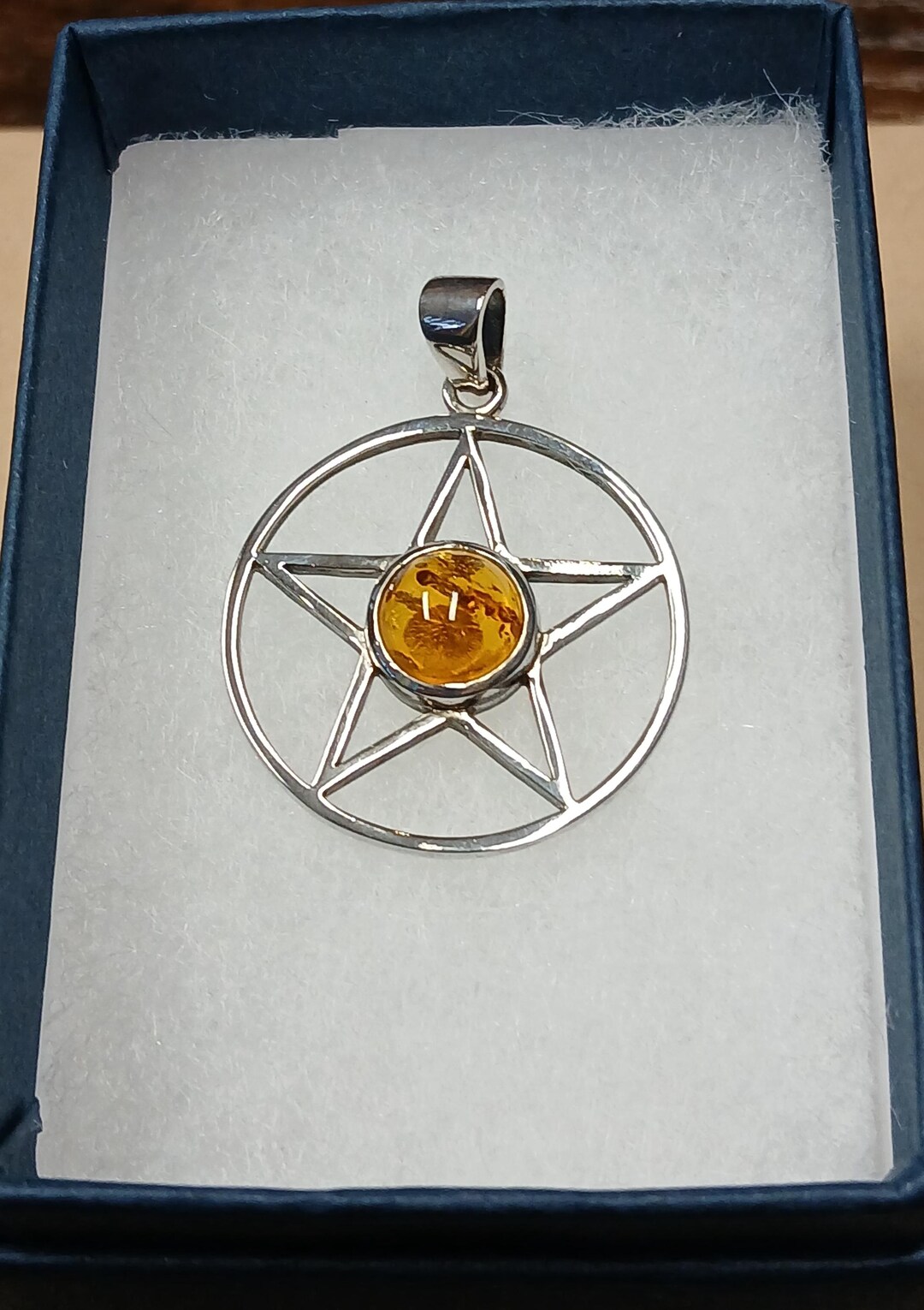 Pendant -sterling Silver 925 Pendant Pentagram 25 Mm -the "goddess ...