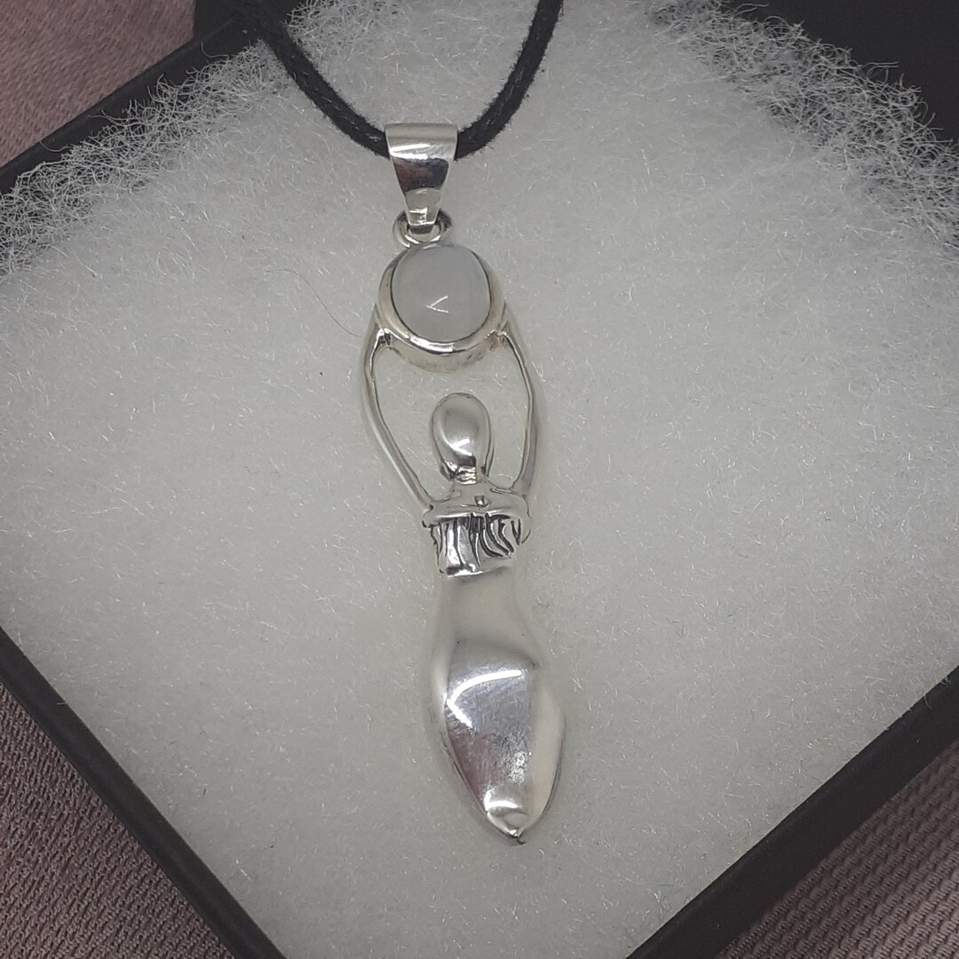 Rainbow Moonstone Goddess Pendant: Extra Large Sterling Silver 925 - Etsy