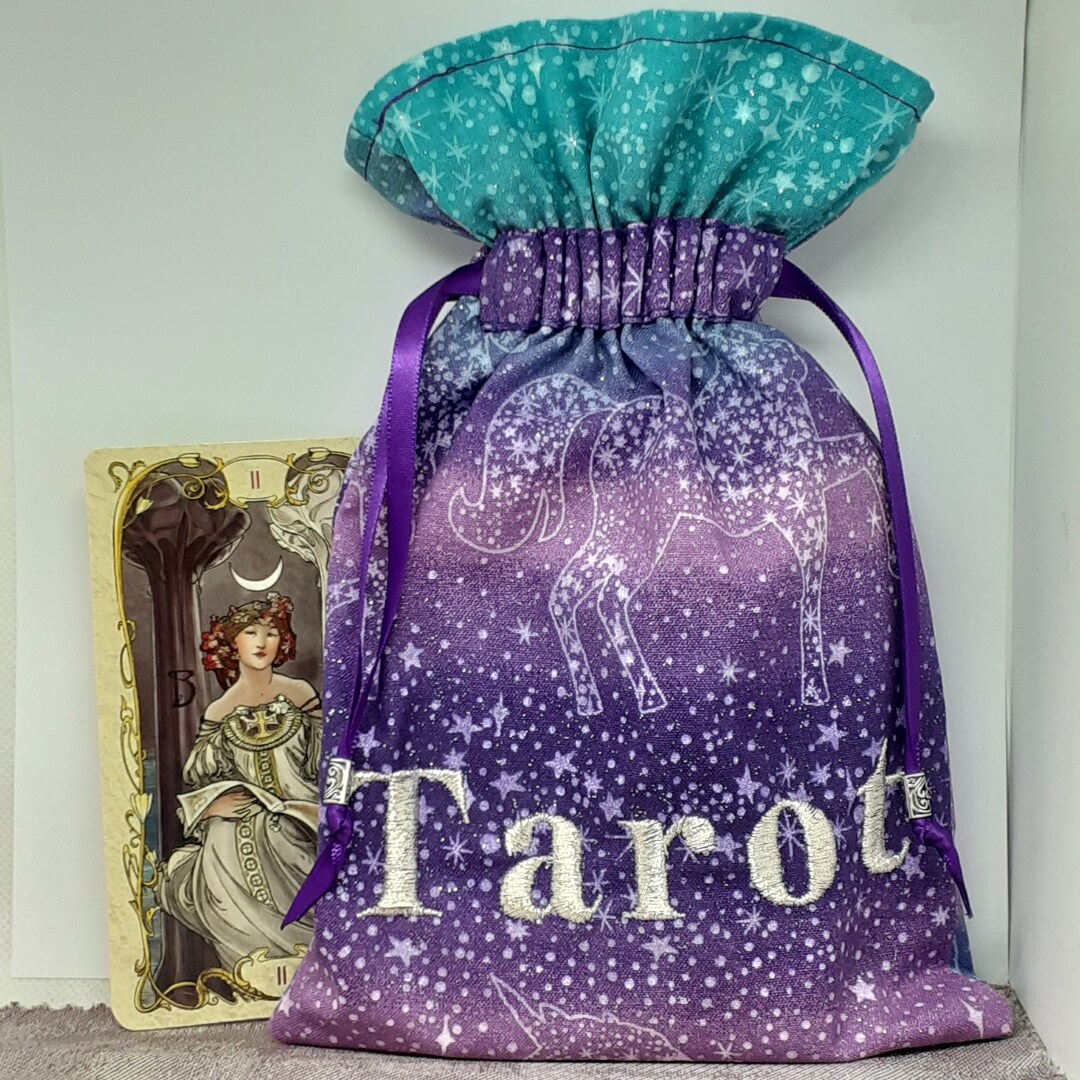 Deluxe Tarot Cards Pouch Bag, Lined Pouch, Handmade -embroidery- Tarot ...