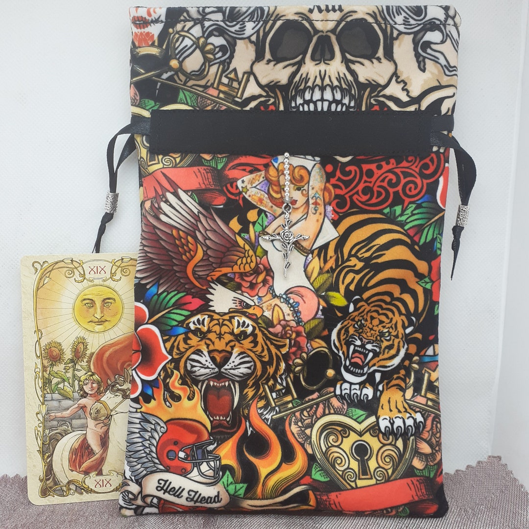 Luxury Velour Tarot Card Pouch: Handmade Oracle Bag With Charm - Etsy