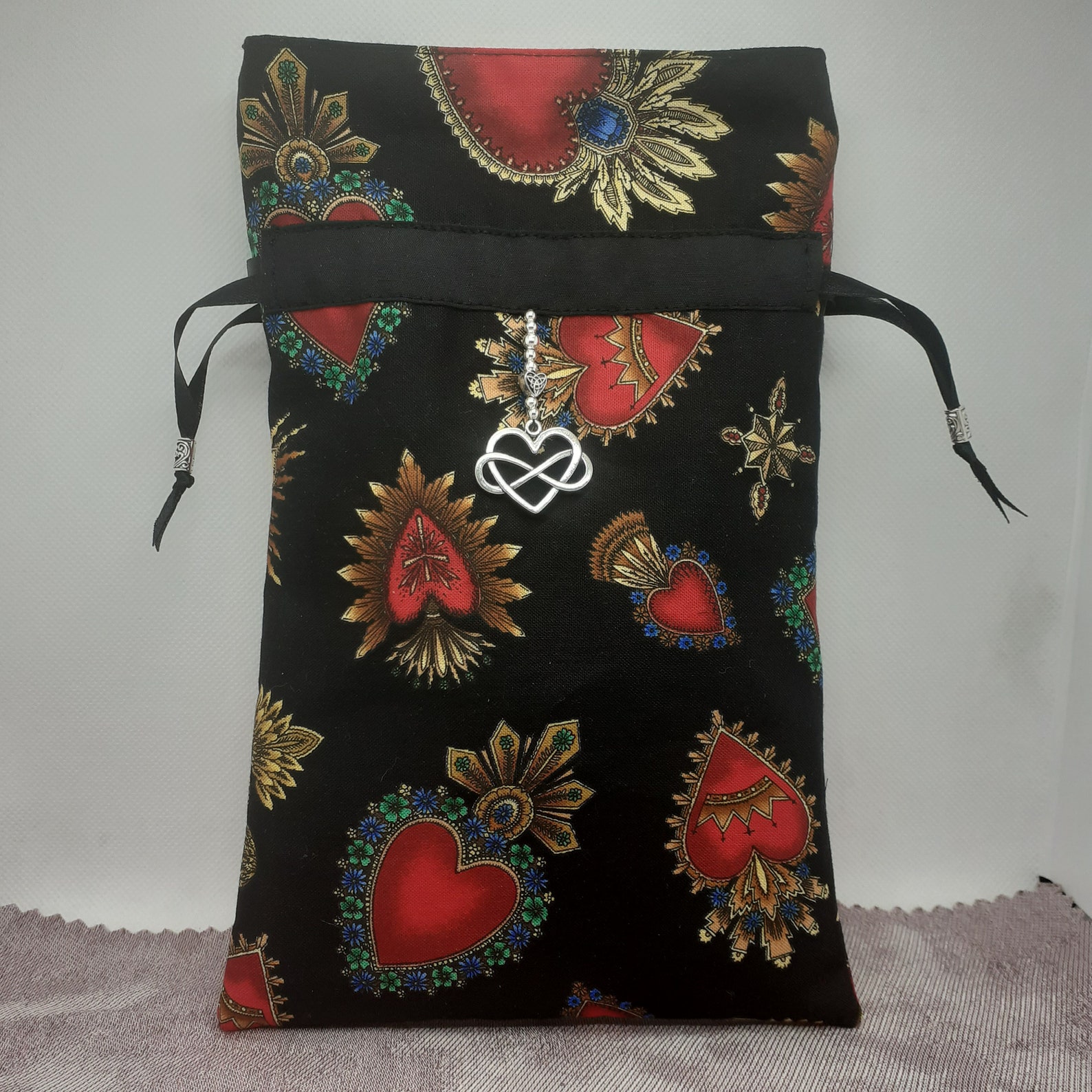 Deluxe Tarot Cards Pouch Bag, Lined Pouch, Handmade -hearts-celtic ...