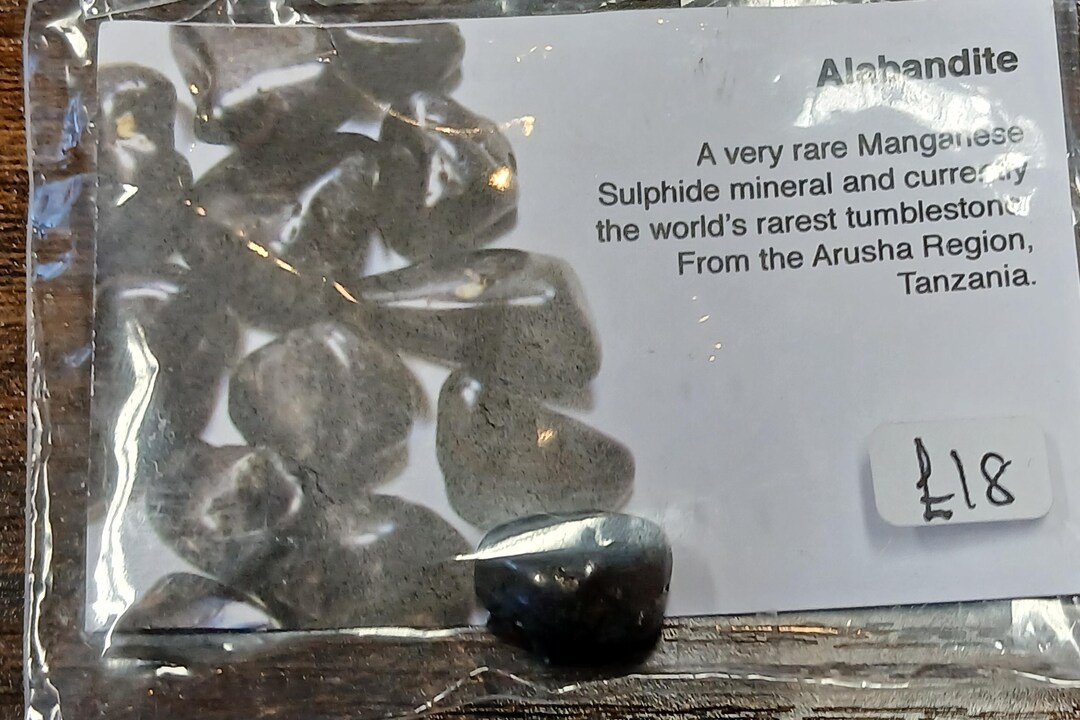 Rare Alabandite Tumbled Stone: Manganese Sulphide Mineral - Etsy