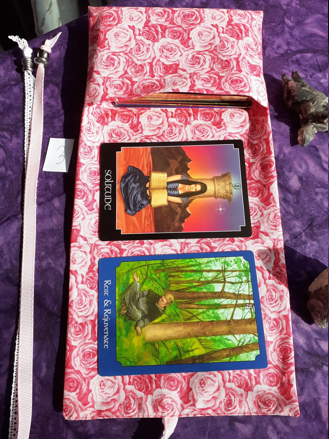 Deluxe Oracle Cards Cards Pouch Bag, Lined Pouch, Handmade- Ribbon ...