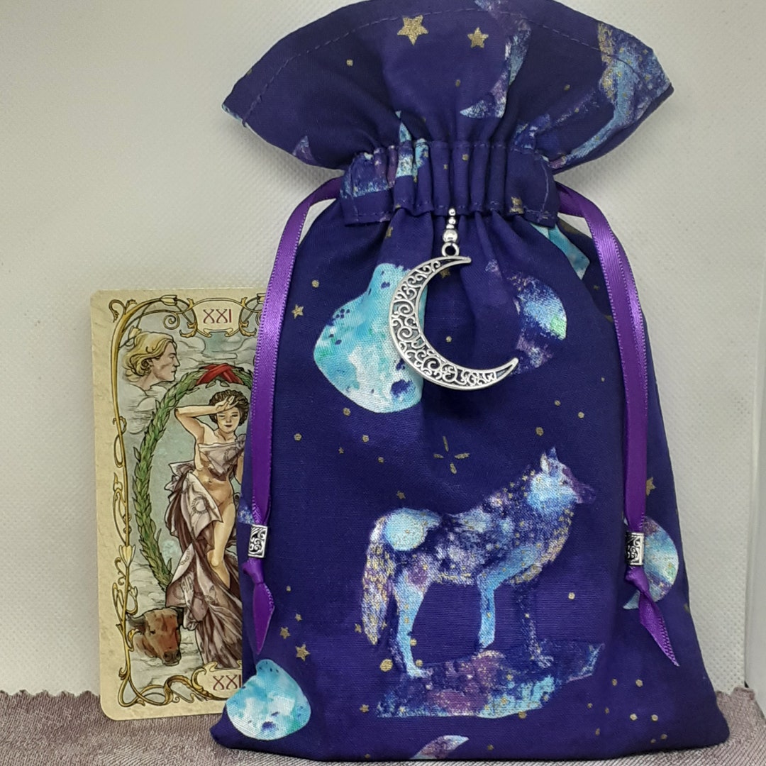 Deluxe Tarot Cards Pouch Bag, Lined Pouch, Handmade -charm- Beads- New ...
