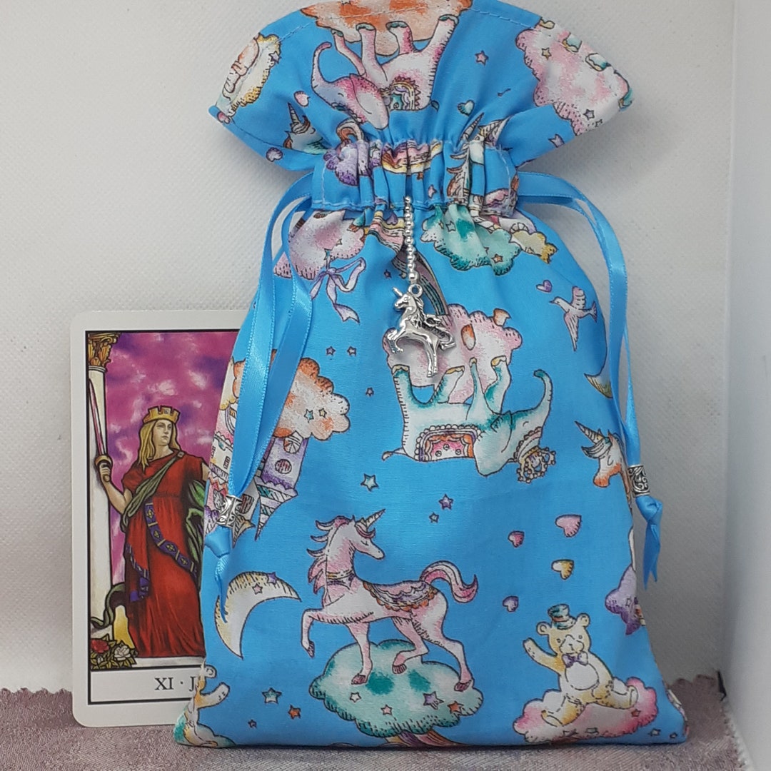 Deluxe Tarot Cards Pouch Bag, Lined Pouch, Handmade -unicorn Charm ...