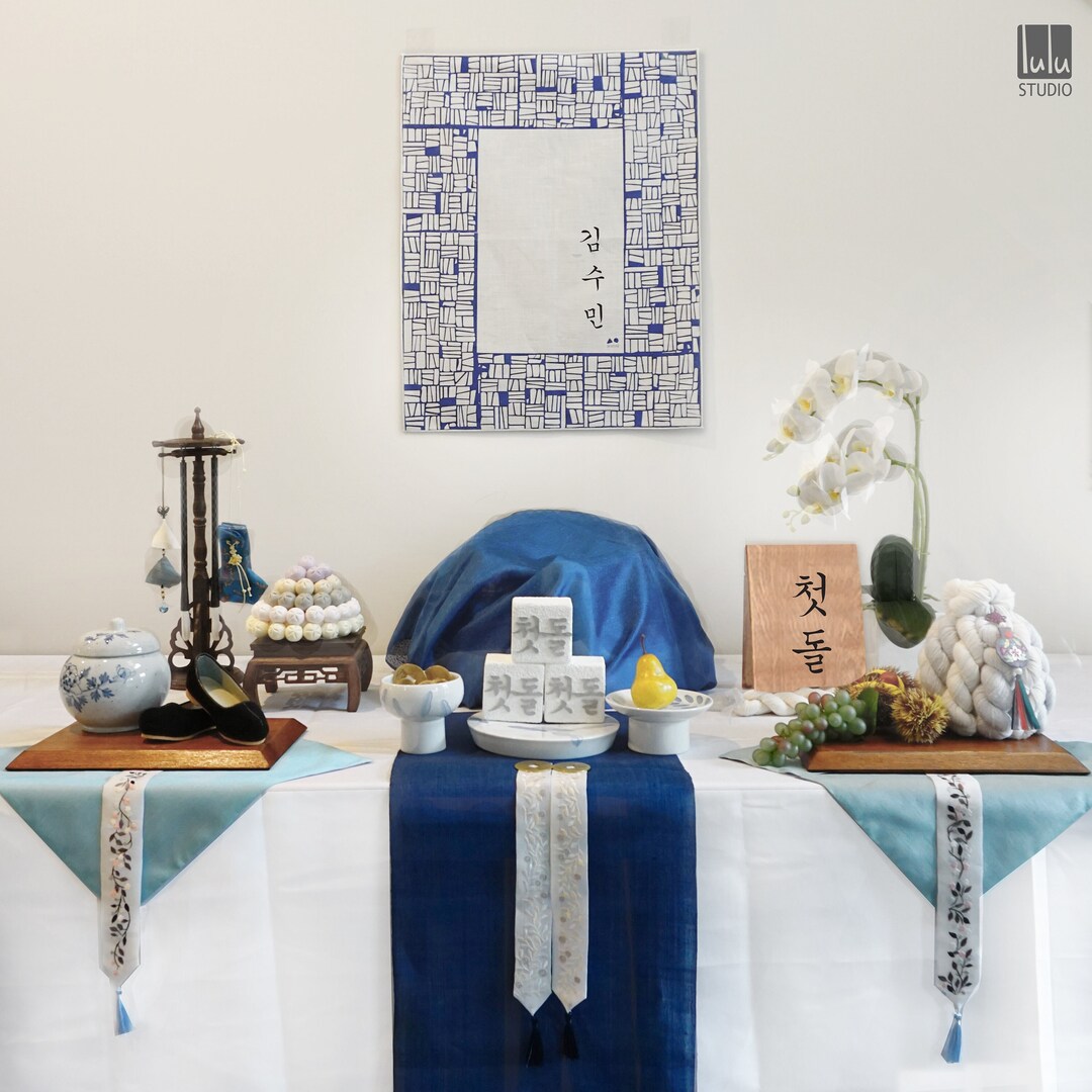 Option H, Baby Boy Dohl Table, 100 Day Table, Korean Traditional Party ...