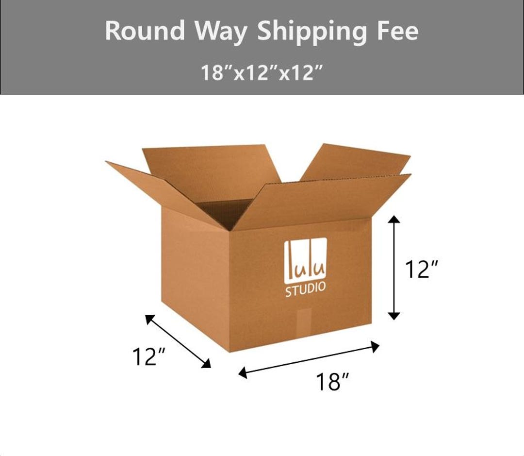 18x12x12 Round Way Shipping Fee (왕복배송료), Lulu Studio, 첫돌, 백일 - Etsy