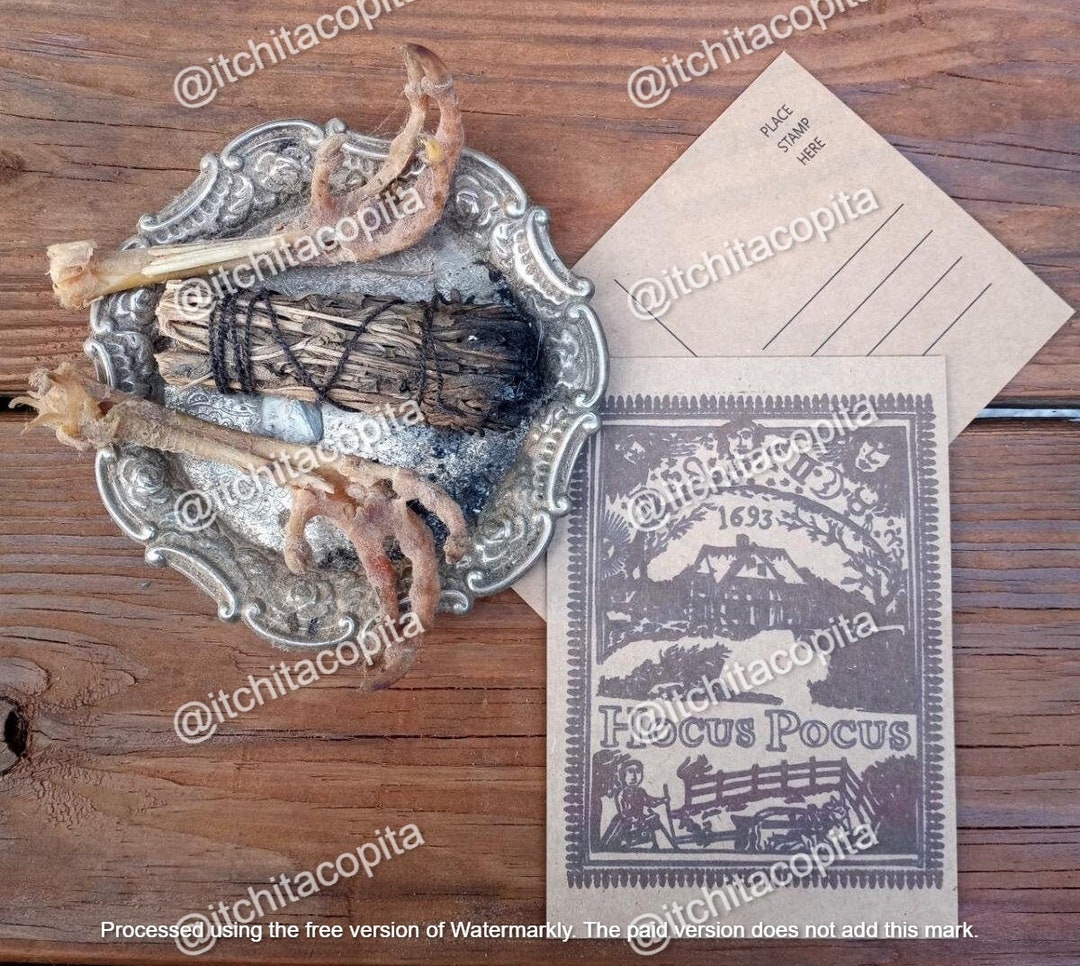 Hocus Pocus Inspired Halloween Postcard, Book Opening Scene, Sanderson ...