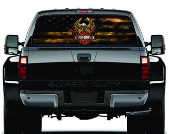 Harley Davidson Back Window Decal - Etsy
