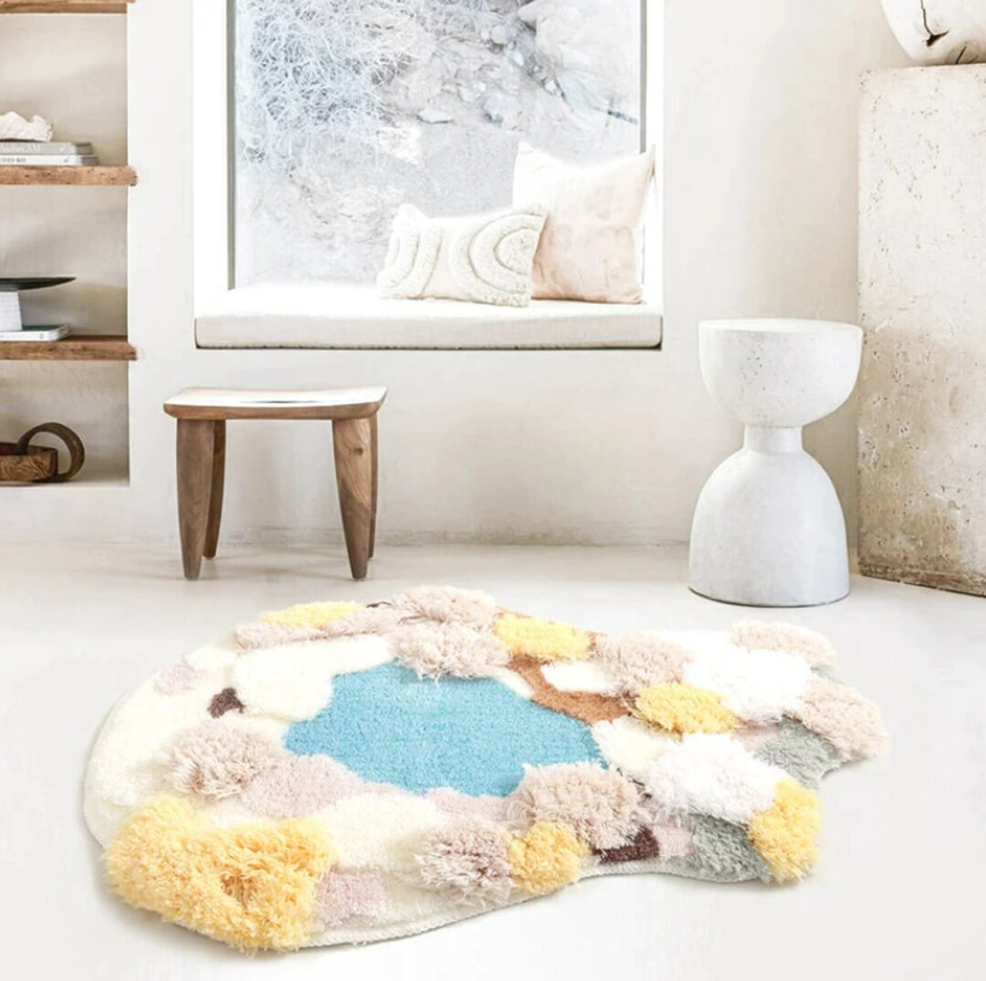 1pc Tufting Rug/irregular Fluffy Rug/doormat/bath Mat/home - Etsy