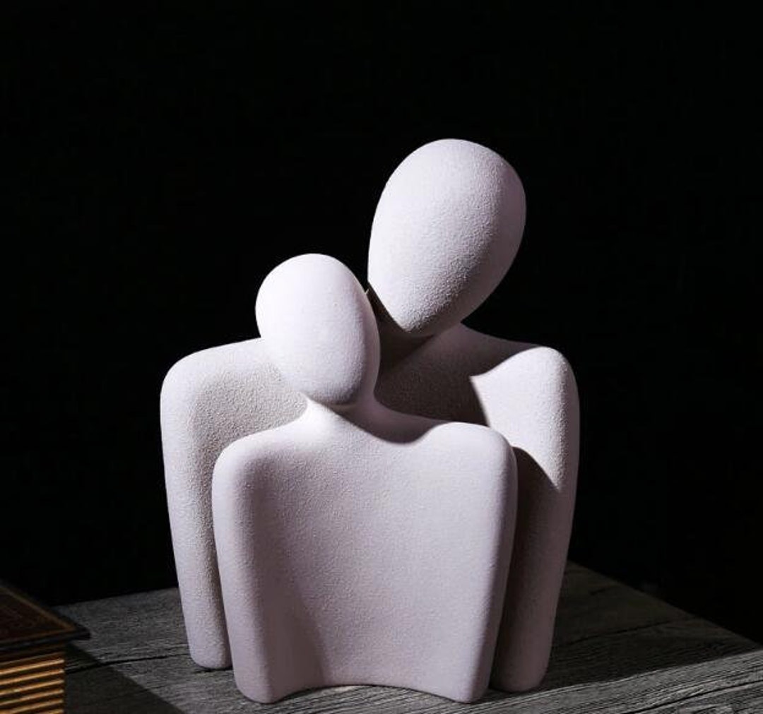 2pcs/set Creative Ceramic Abstract Couple Statue/home - Etsy