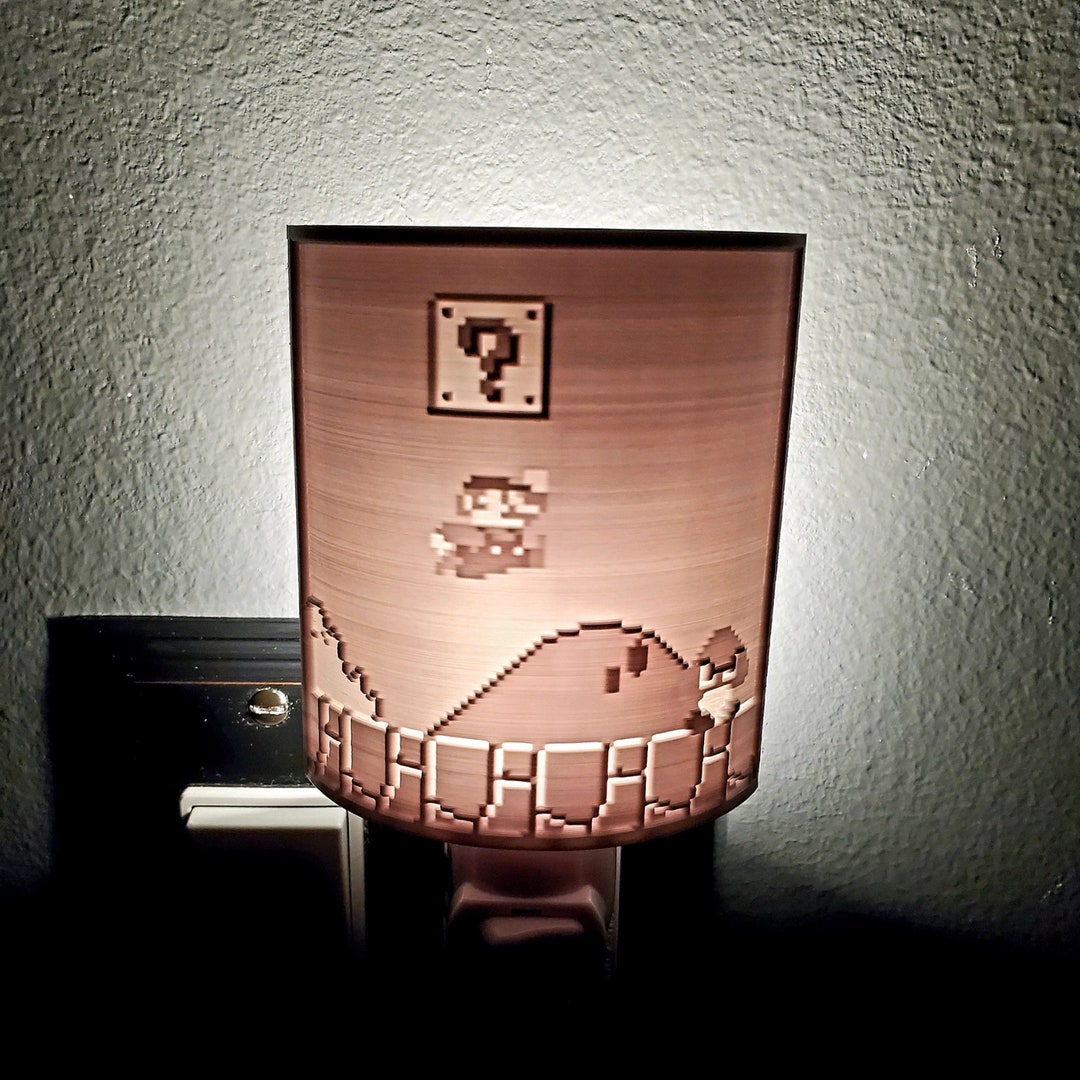 Mario Bros Night Light /mario/bathroom/bedroom/kids Room/man Cave/3d ...