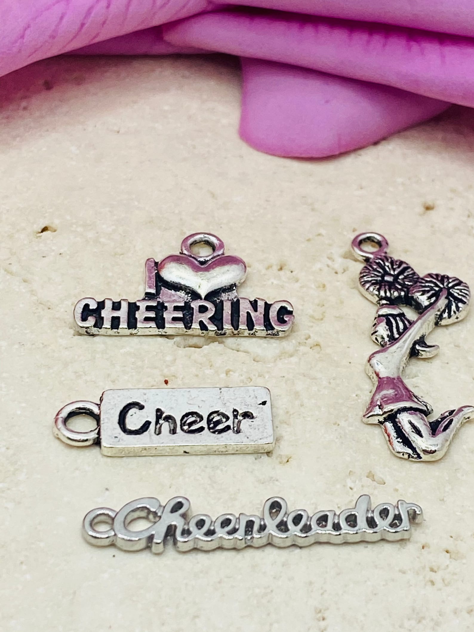 Cheerleading Charms sets of 3pcs OR 4pcs - Etsy