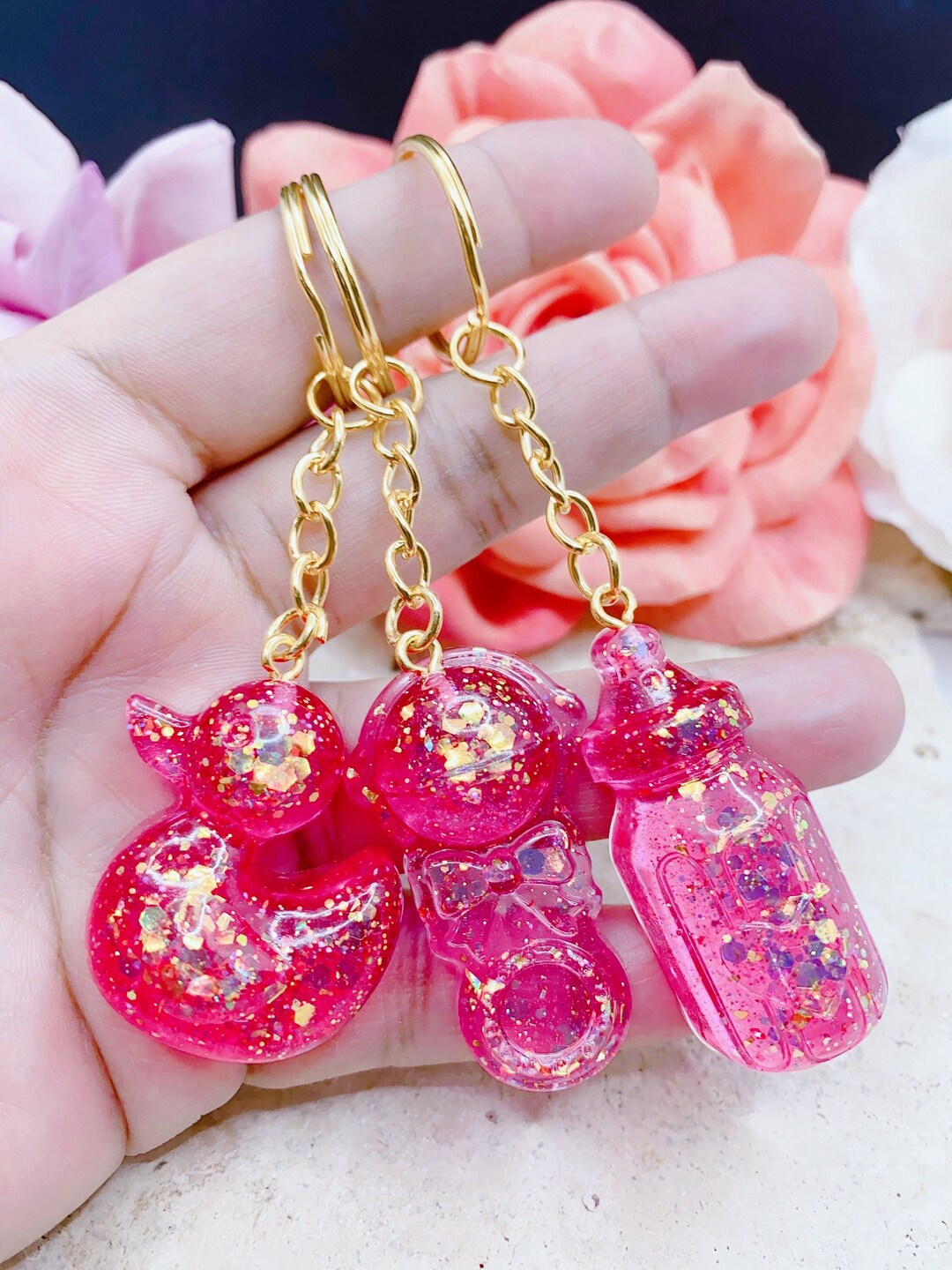 Baby Shower Keyrings Baby Shower , Baby Party , Gender Reveal Gifts ...