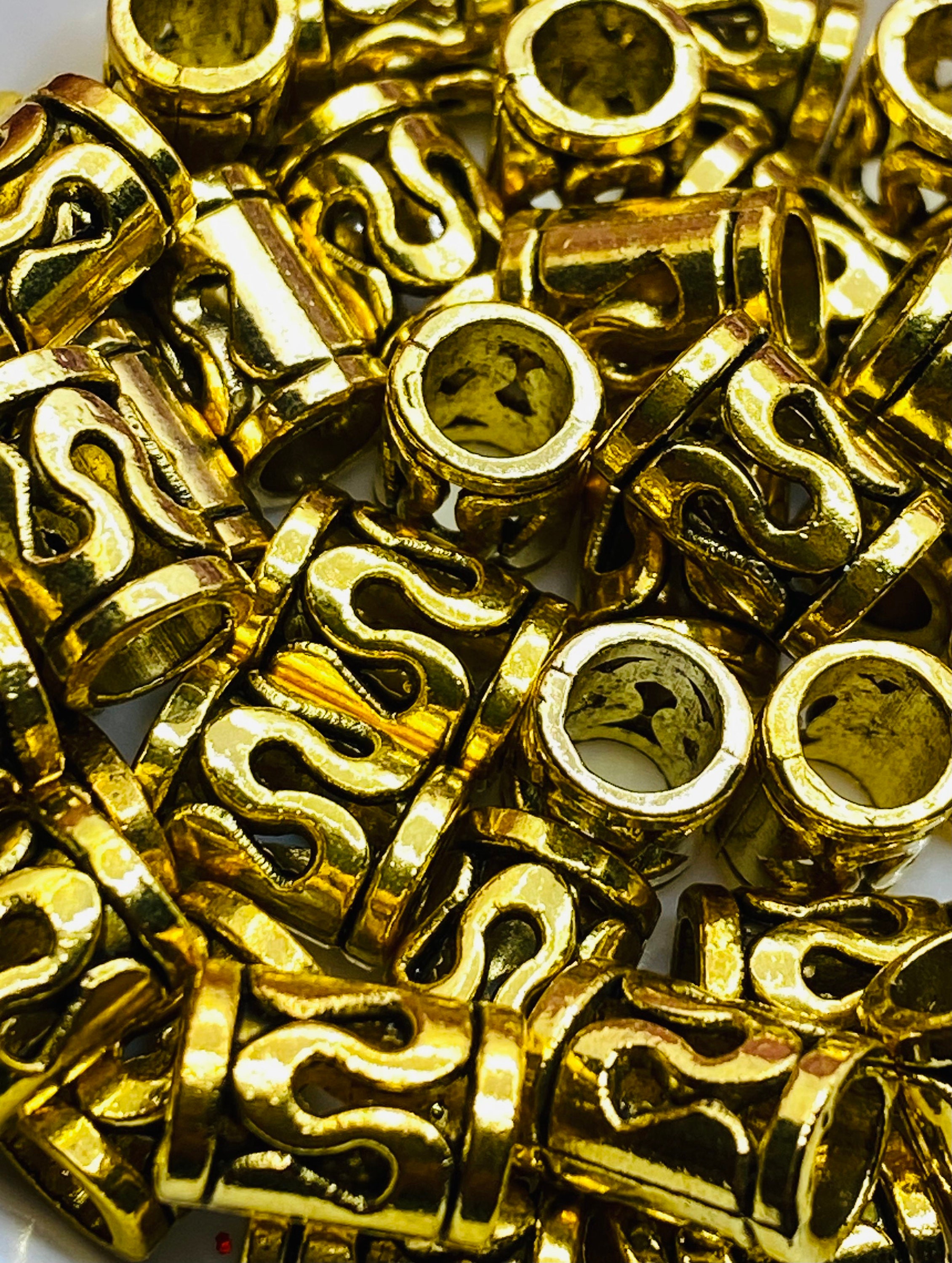 Antique Gold Spacers 10mm X 7mm set of 10 Pcs - Etsy